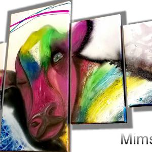 Tableau Ultra tendance multicolore